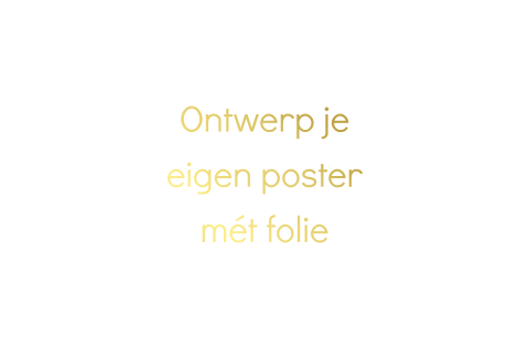 Ontwerp je liggende poster met folie zelf